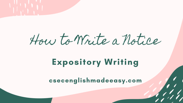 Notice- Sample Question