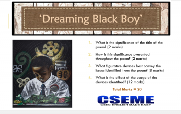 Dreaming Black Boy by James Berry – Analysis and Questions