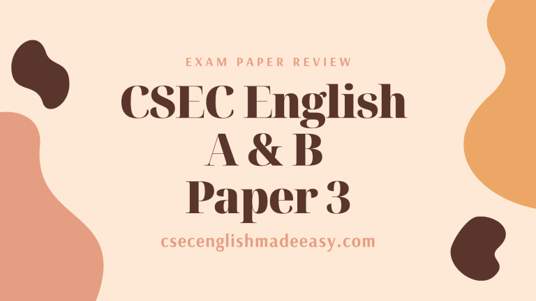 Sample Paper 3 -CSEC English A and B- 2020