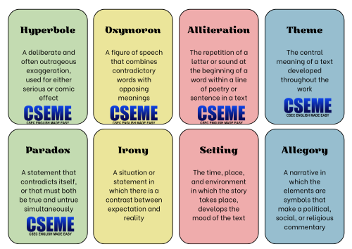 Figurative Devices Explained -CSEC English B